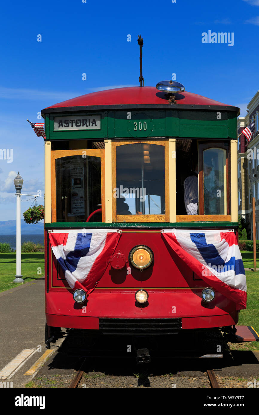 Historic Trolley, Astoria, Oregon, USA Stock Photo - Alamy