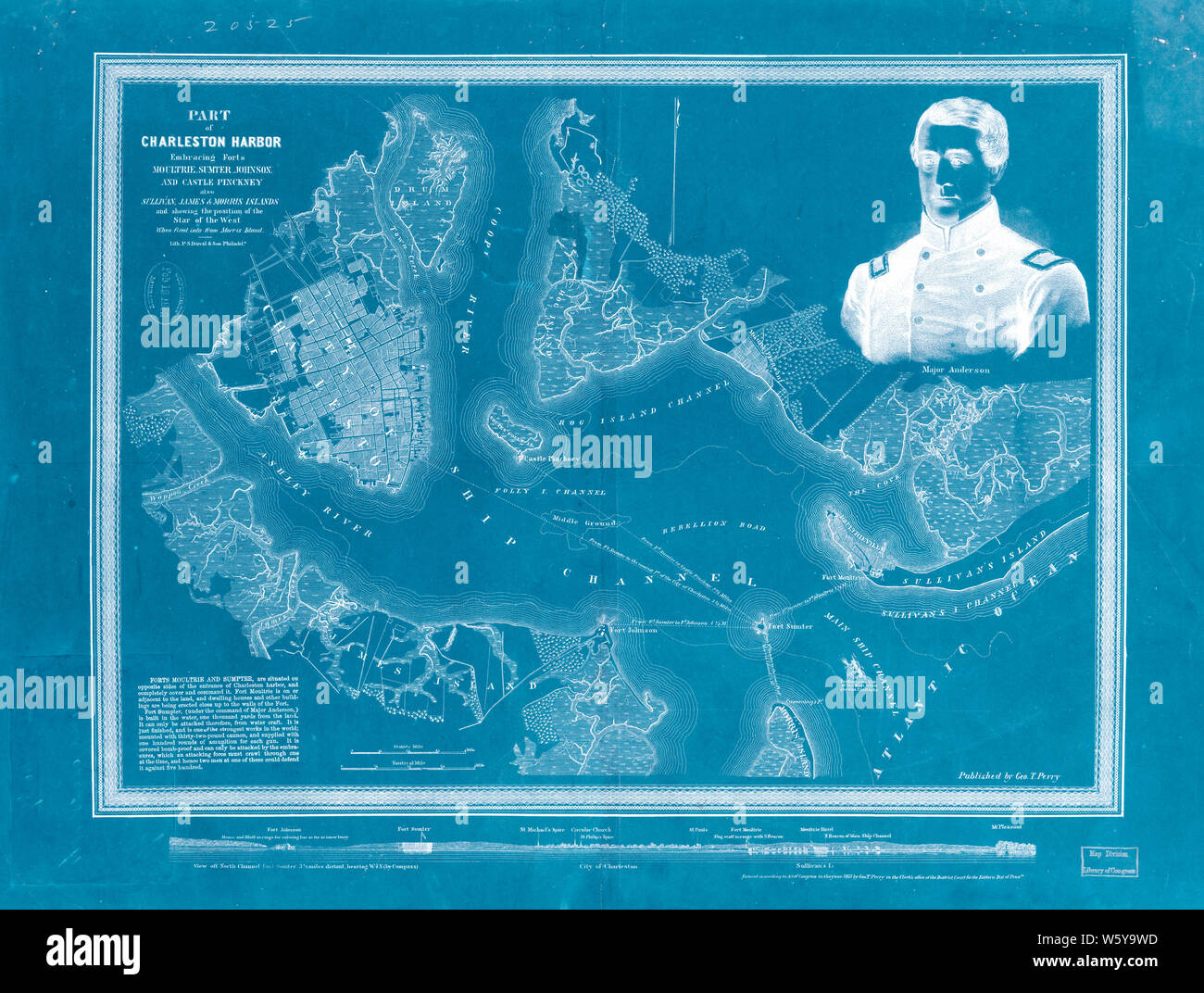Civil War Maps 1243 Part of Charleston Harbor embracing forts Moultrie ...