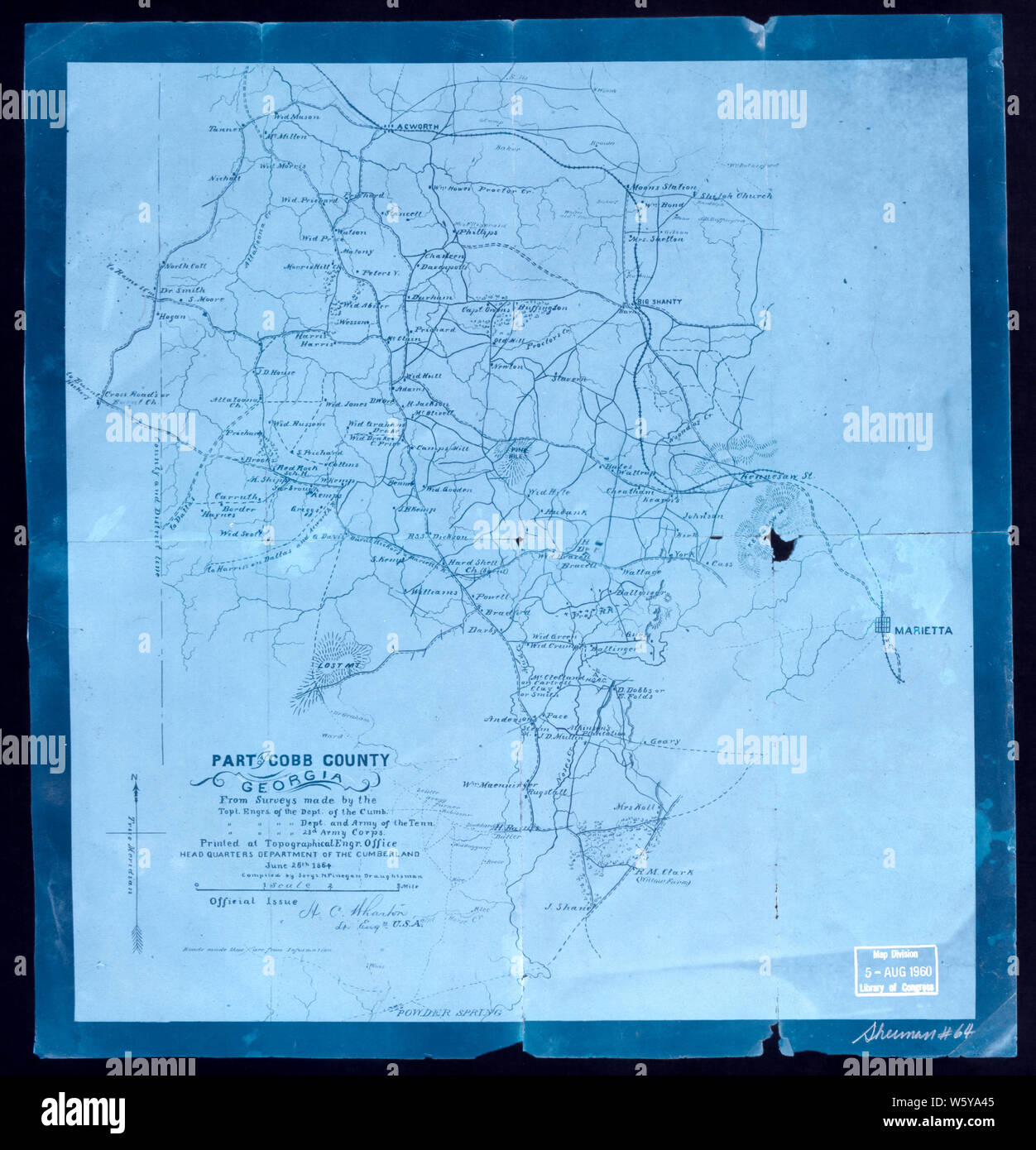 Map of cobb county georgia hi-res stock photography and images - Alamy