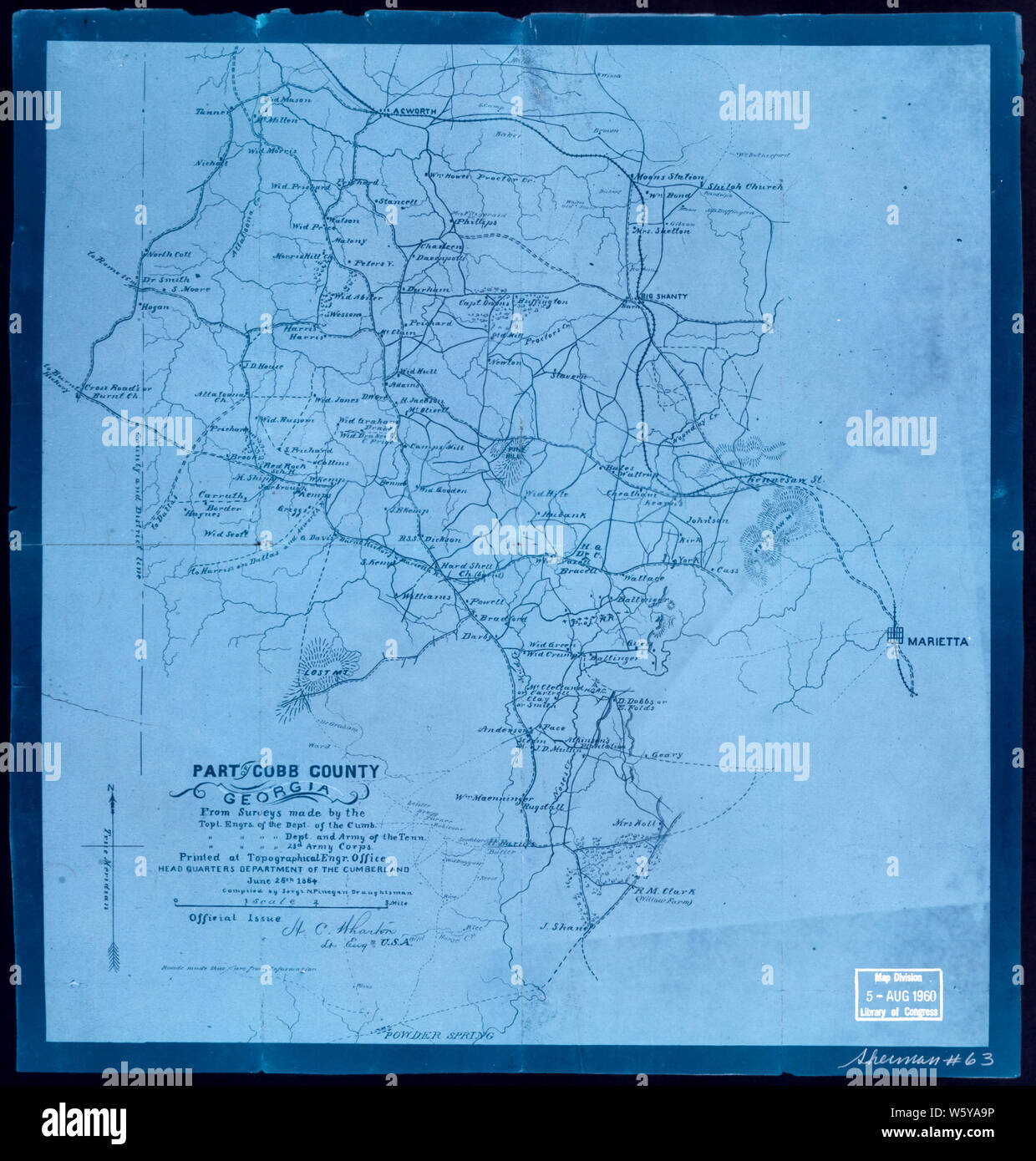 Map of cobb county georgia hi-res stock photography and images - Alamy