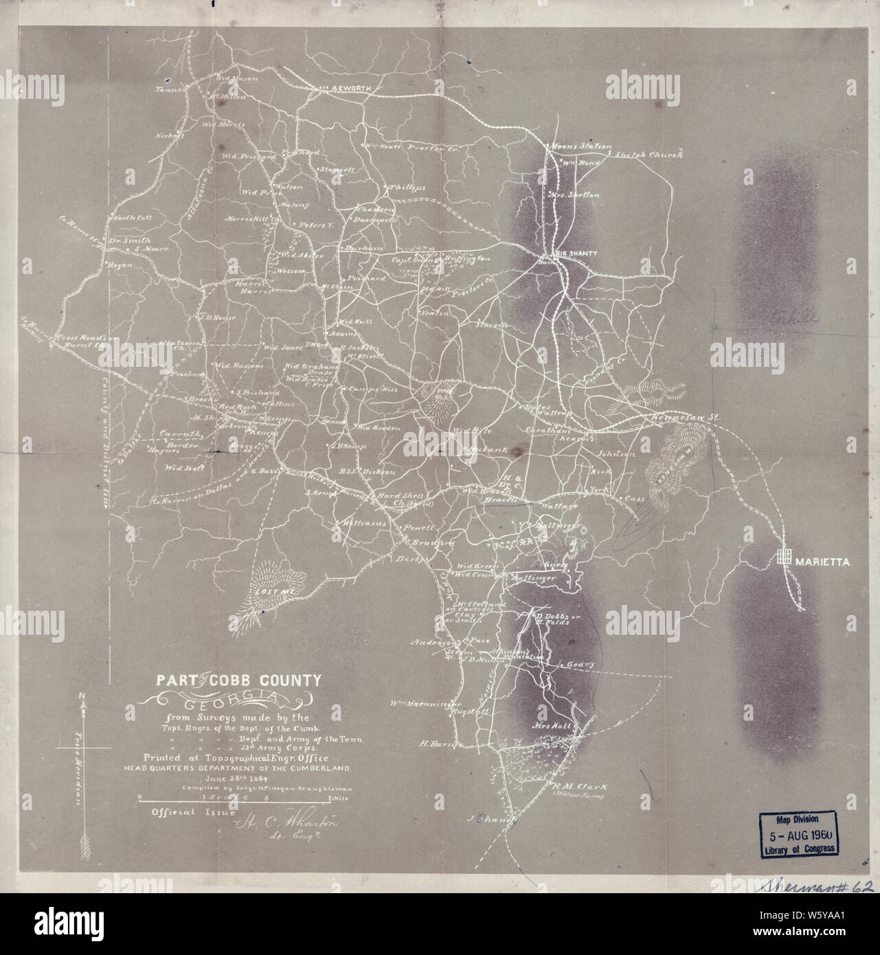 Map of cobb county georgia hi-res stock photography and images - Alamy