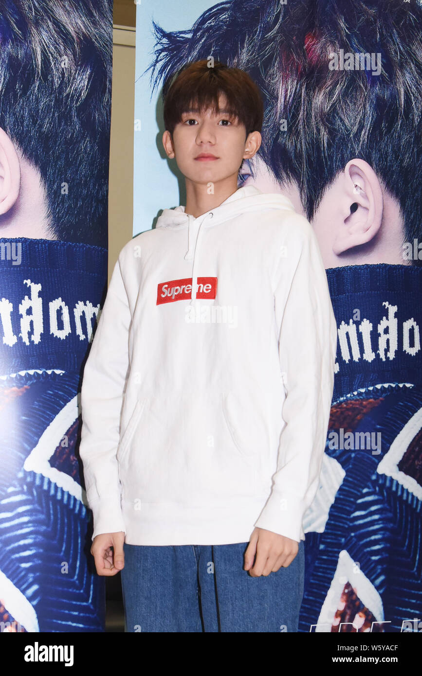 Roy Wang Yuan of Chinese boy group TFBoys poses before his 18th ...