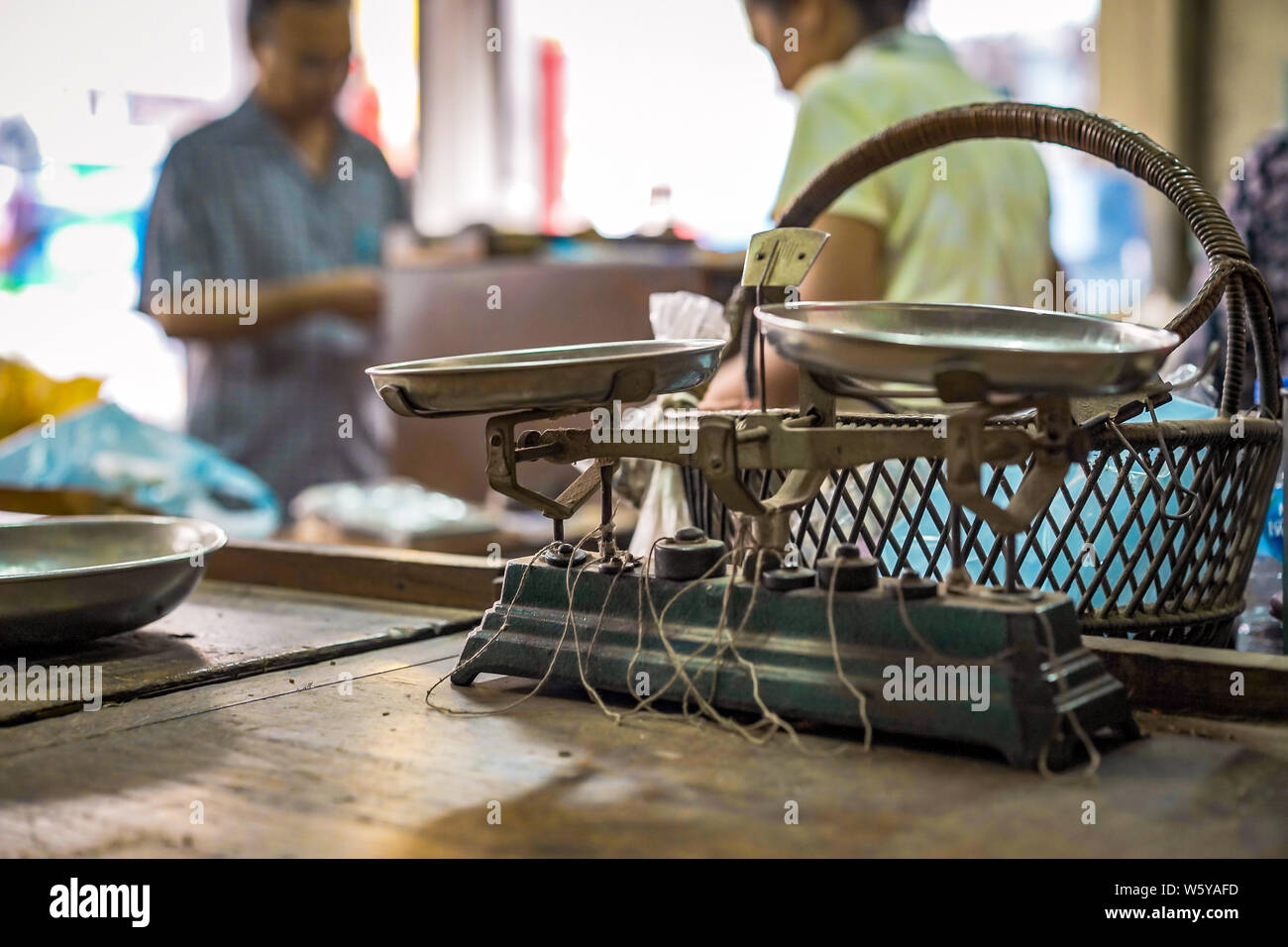 Classic vintage Weight Scale for measure the Medical Thai heab in ...