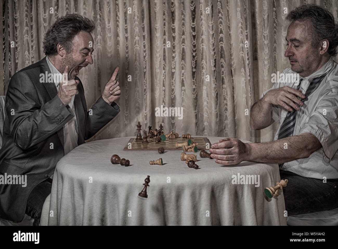 Game winner loser happy sad hi-res stock photography and images - Alamy