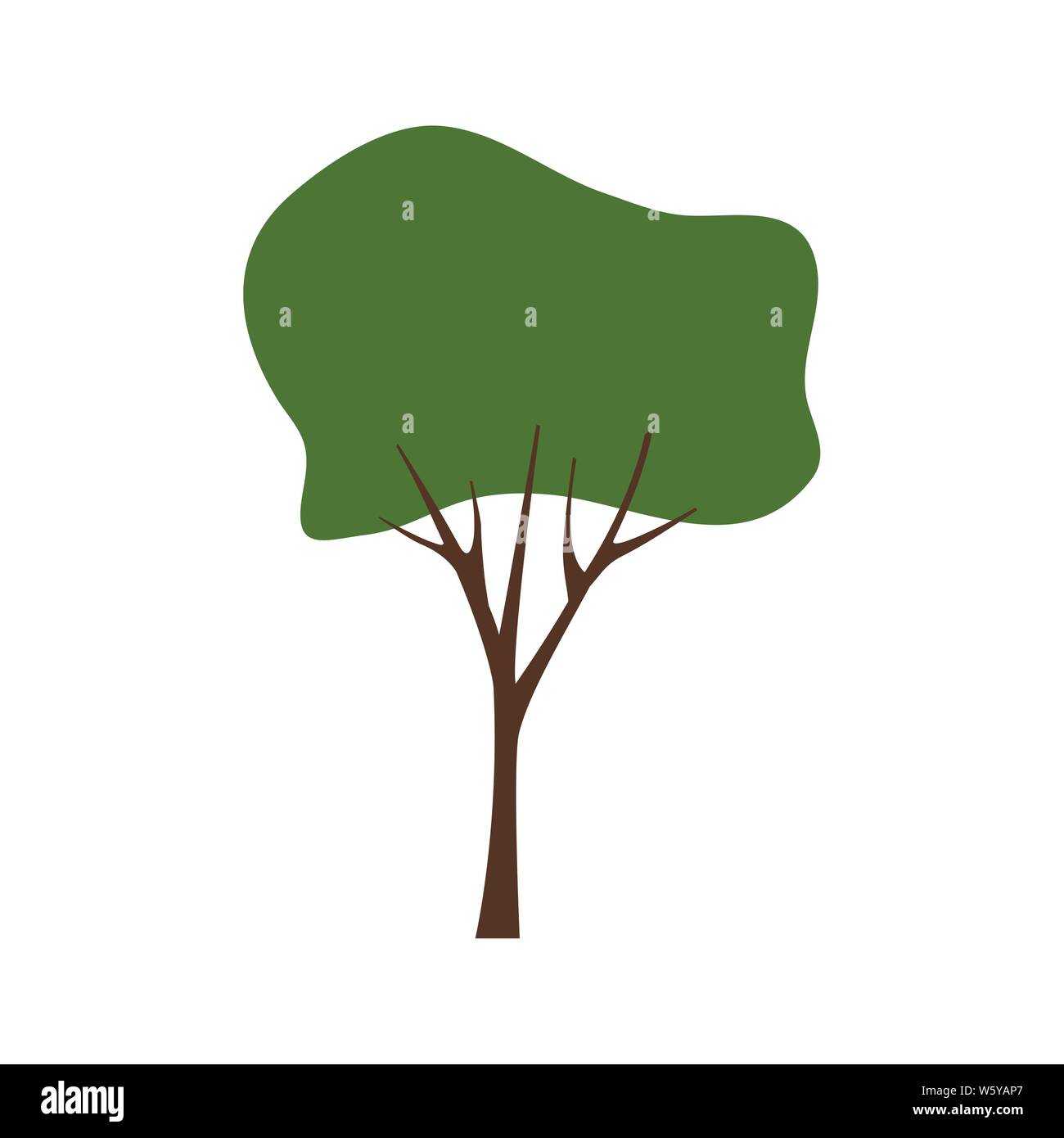 landscape with trees and plants isolated icon Stock Vector Image & Art ...