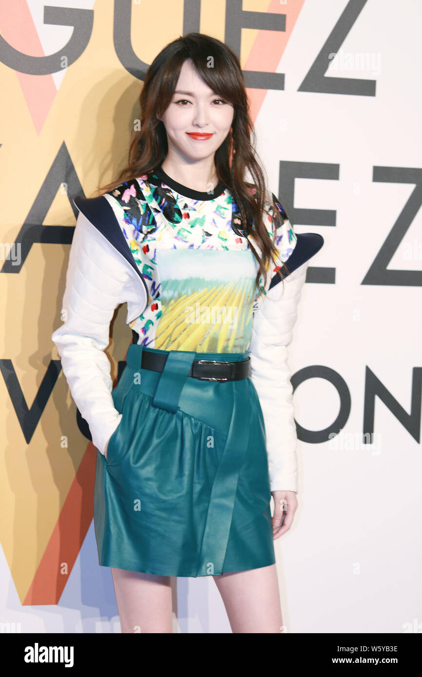 Chinese actress Tiffany Tang or Tang Yan arrives at the Louis Vuitton ...