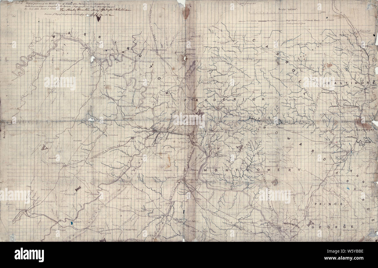 Civil War Maps 1254 Part of map of portions of the mility dep'ts of ...