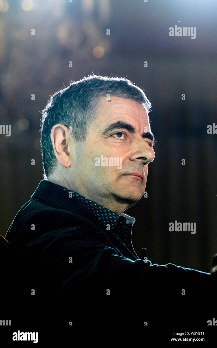 English actor Rowan Atkinson attends a press conference for new movie ...