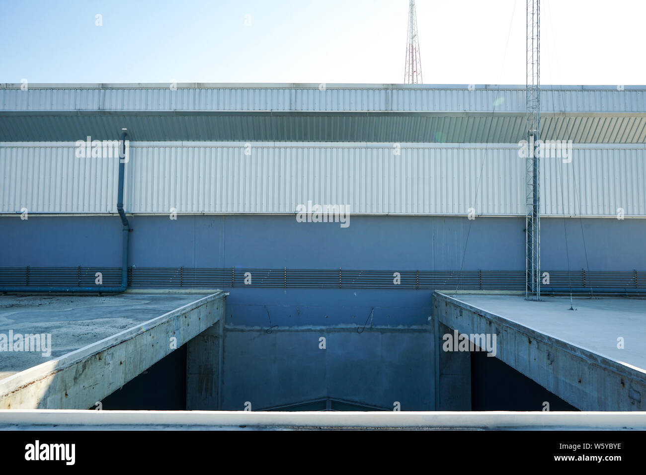 rooftop at the building with the designing hole for sunlight Stock ...