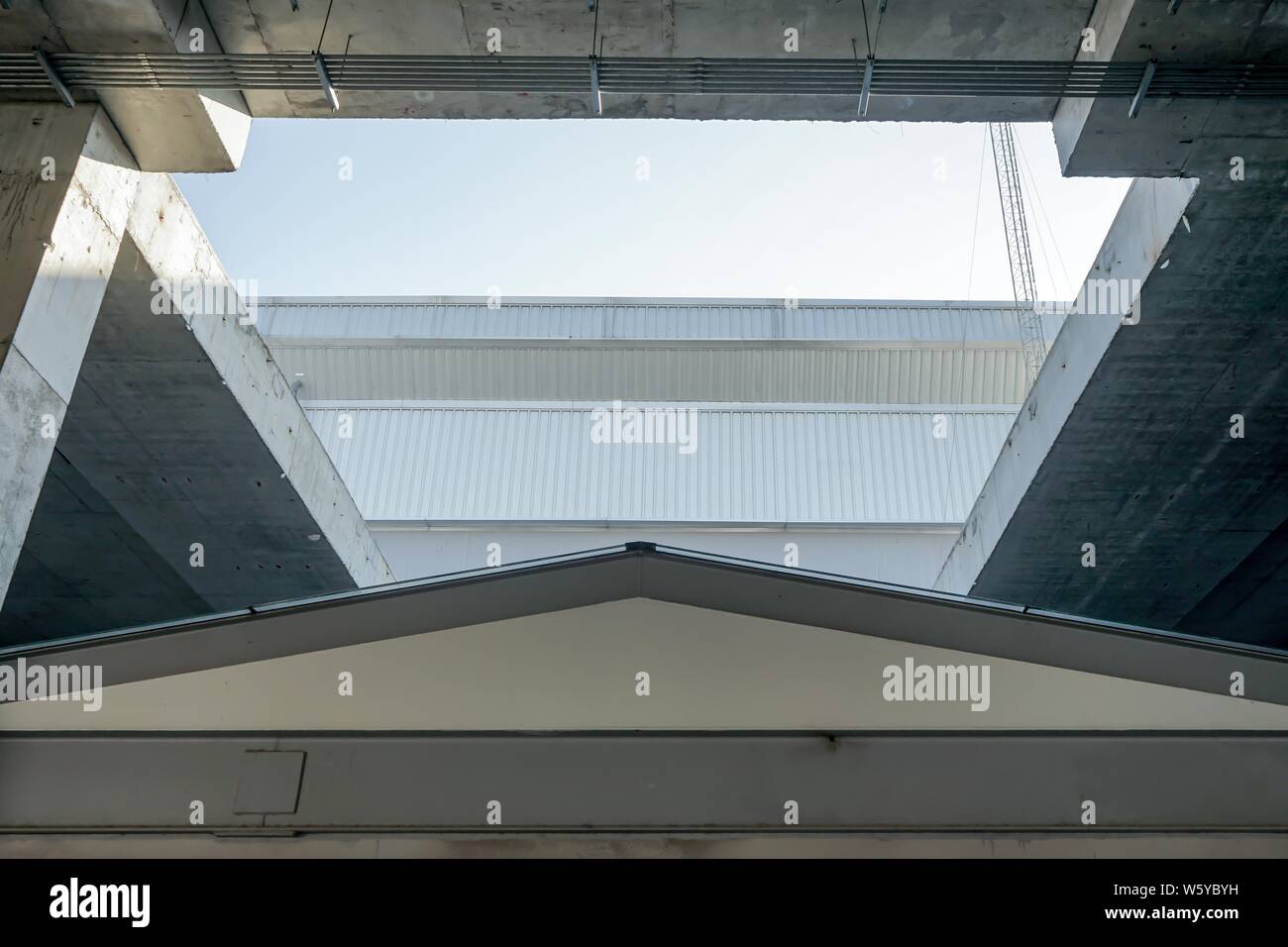 rooftop at the building with the designing hole for sunlight Stock ...
