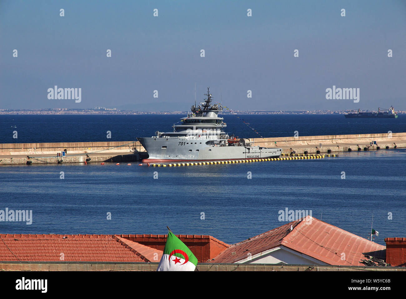 Ship in Algeria city in Africa on the Mediterranean sea Stock Photo - Alamy