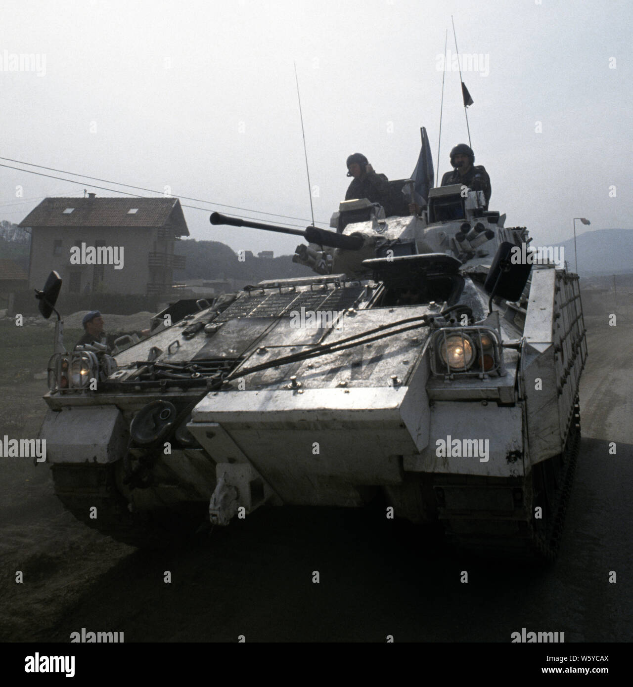 26th April 1993 During the war in Bosnia: a British Army Warrior MCV ...