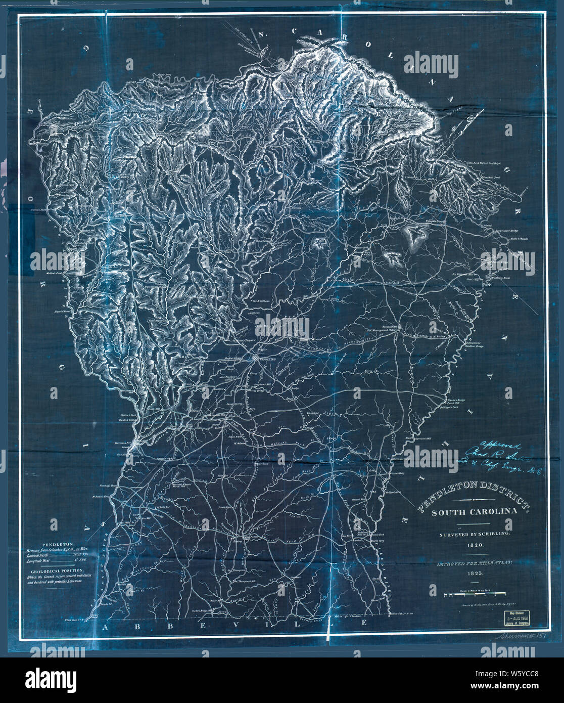 Civil War Maps 1270 Pendleton District South Carolina Inverted Rebuild ...