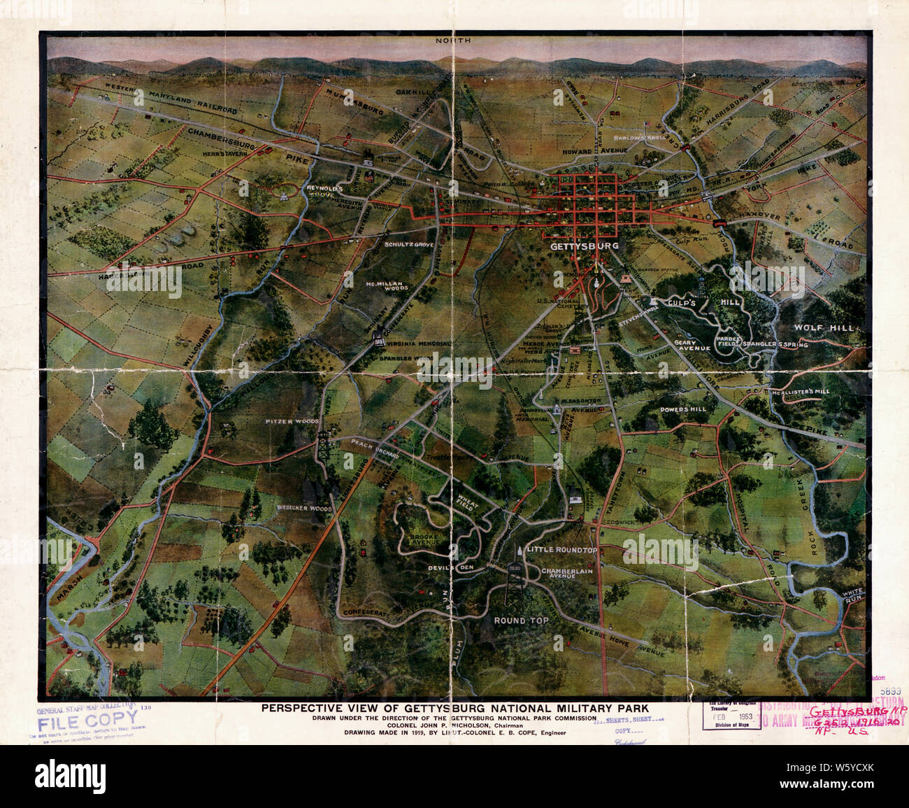 Gettysburg national park map hi-res stock photography and images - Alamy