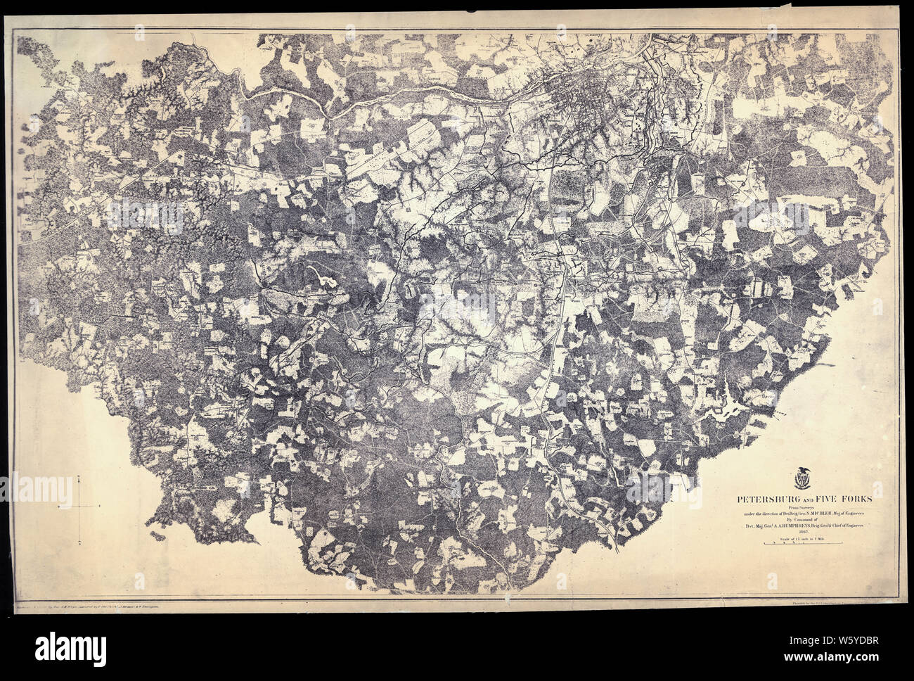 Civil War Maps 1278 Petersburg and Five Forks 1864-1865 Rebuild and ...