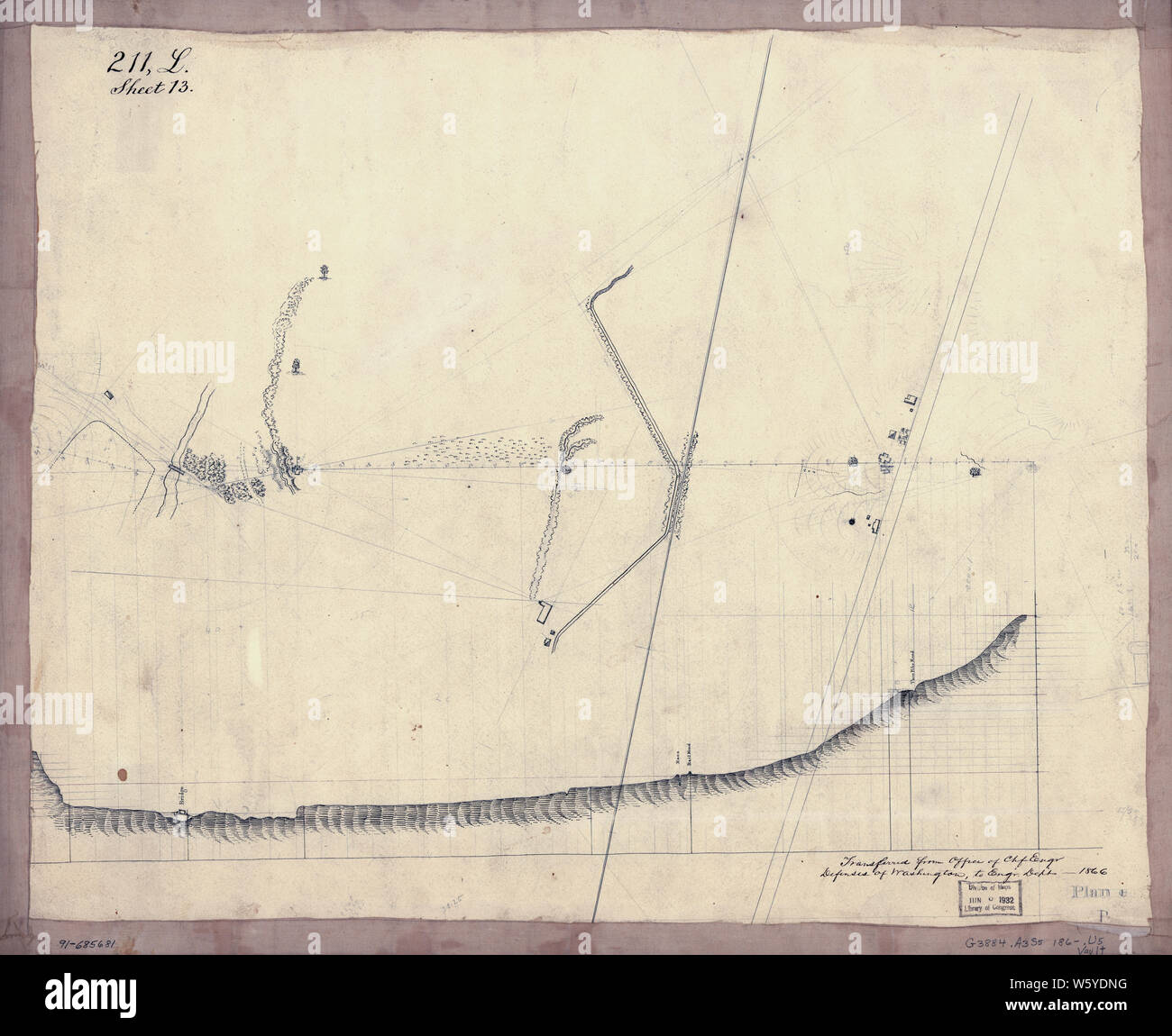Civil War Maps 1292 Plan e map showing two blockhouses between ''Turn ...