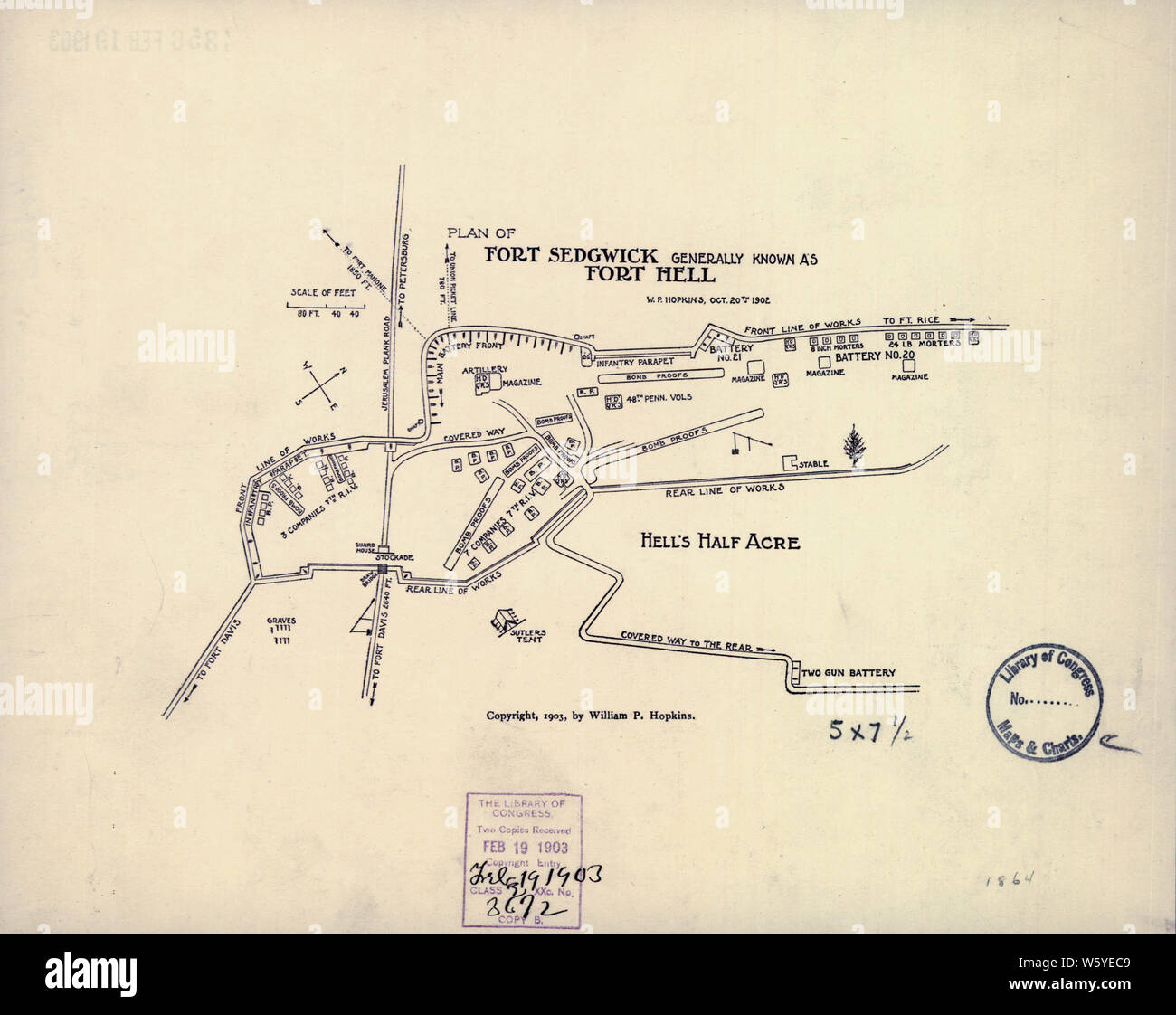 Civil War Maps 1329 Plan of Fort Sedgwick generally known as Fort Hell ...