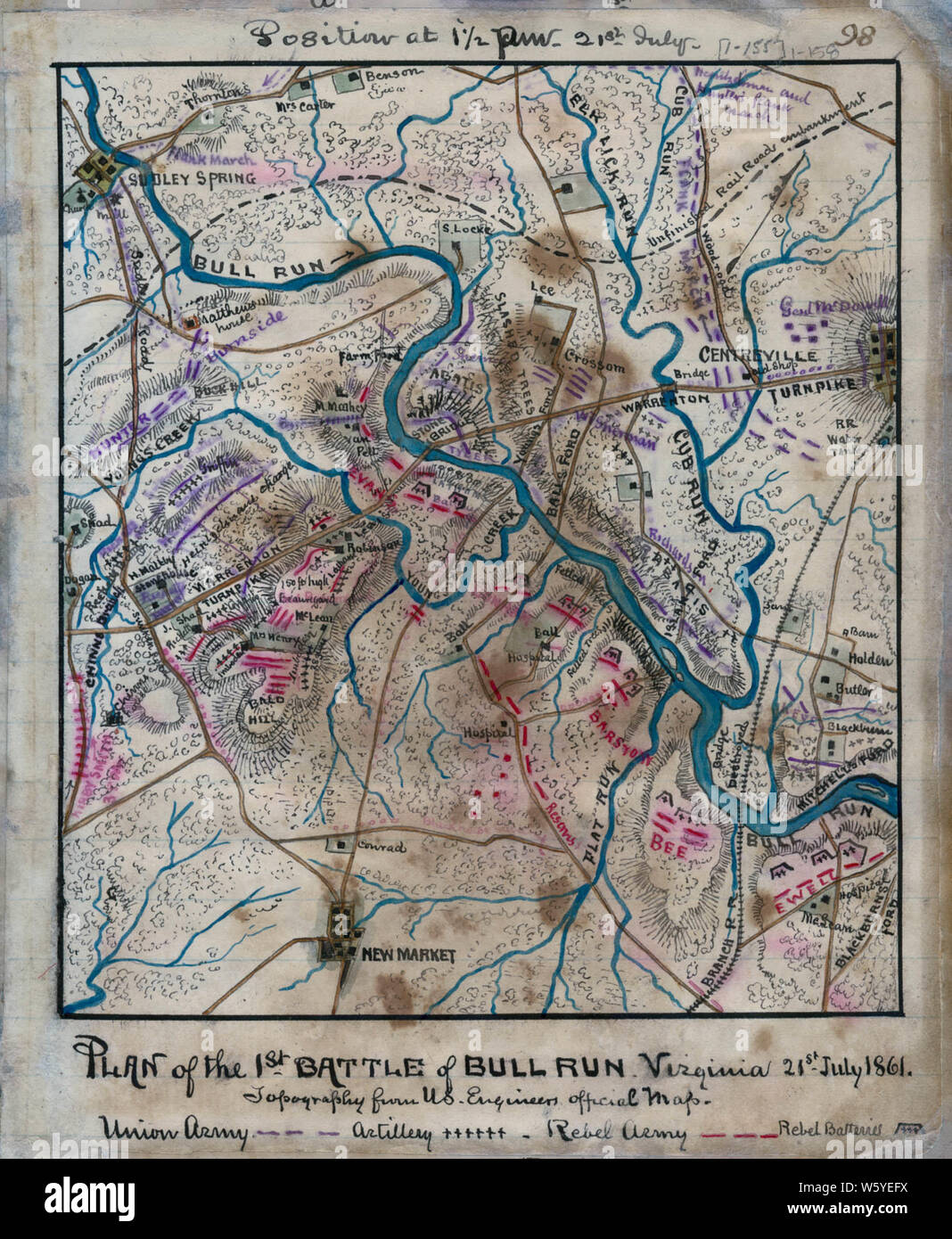Map of us 1861 hi-res stock photography and images - Alamy