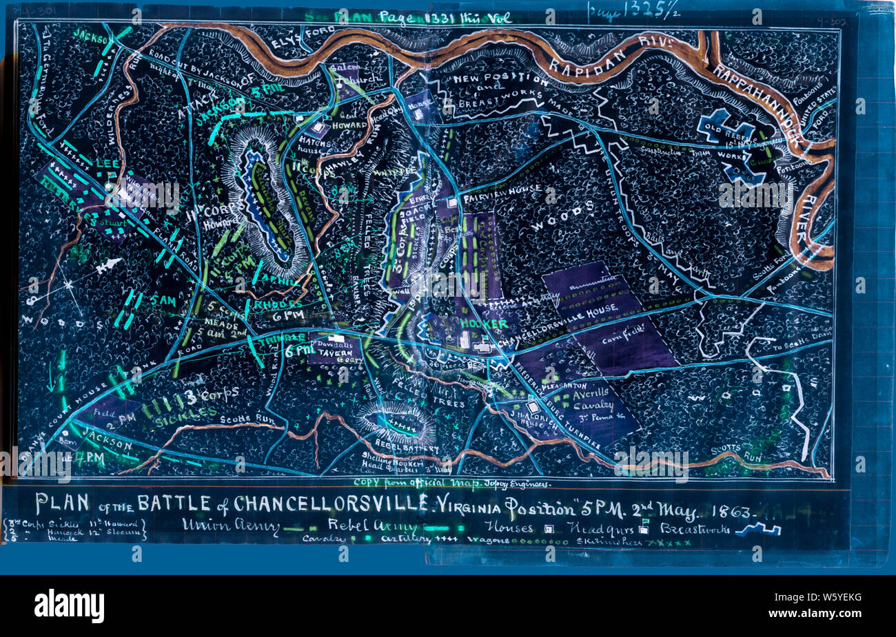 Civil War Maps 1355 Plan of the battle of Chancellorsville Virginia ...