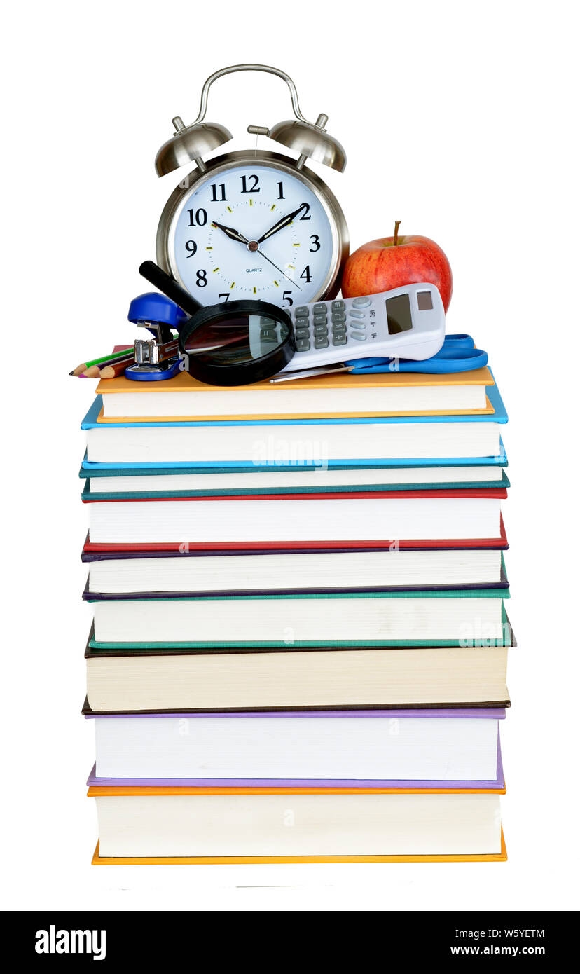 back to school concept with book and accessories Stock Photo - Alamy