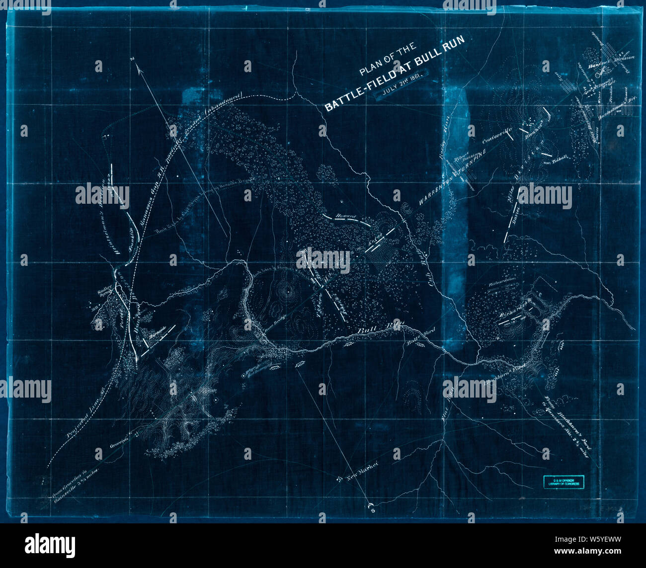 Civil War Maps 1401 Plan of the battle-field at Bull Run July 21st 1861 ...