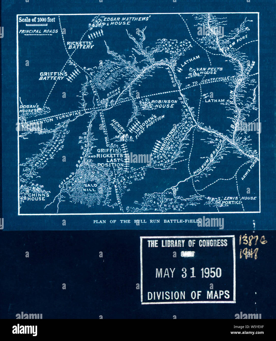 Civil War Maps 1402 Plan of the Bull Run battle-field July 21 1861 ...