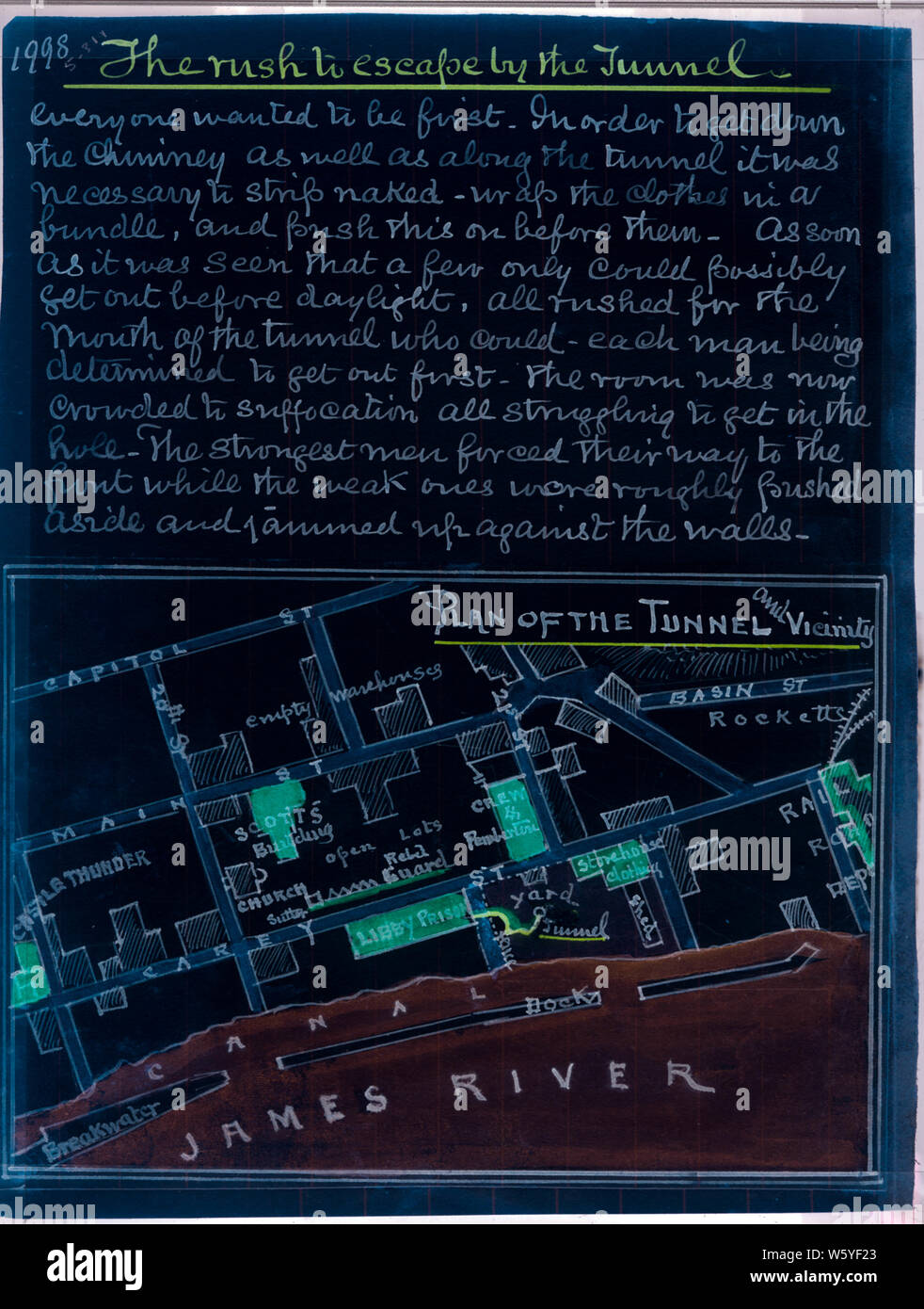 Civil War Maps 1416 Plan of the tunnel and vicinity of Libby Prison ...