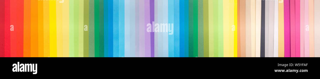 Rainbow colored palette with samples of colors Stock Photo - Alamy