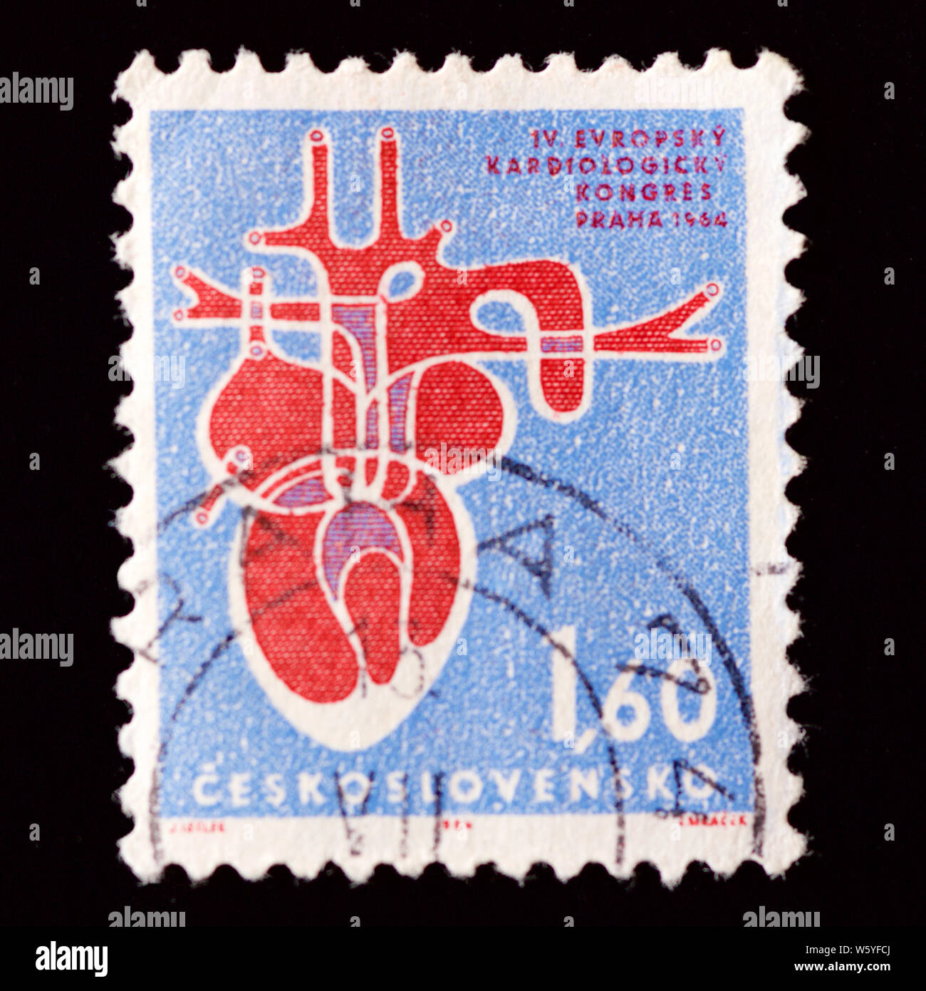 Czechoslovakia Postage Stamp - Heart Stock Photo - Alamy