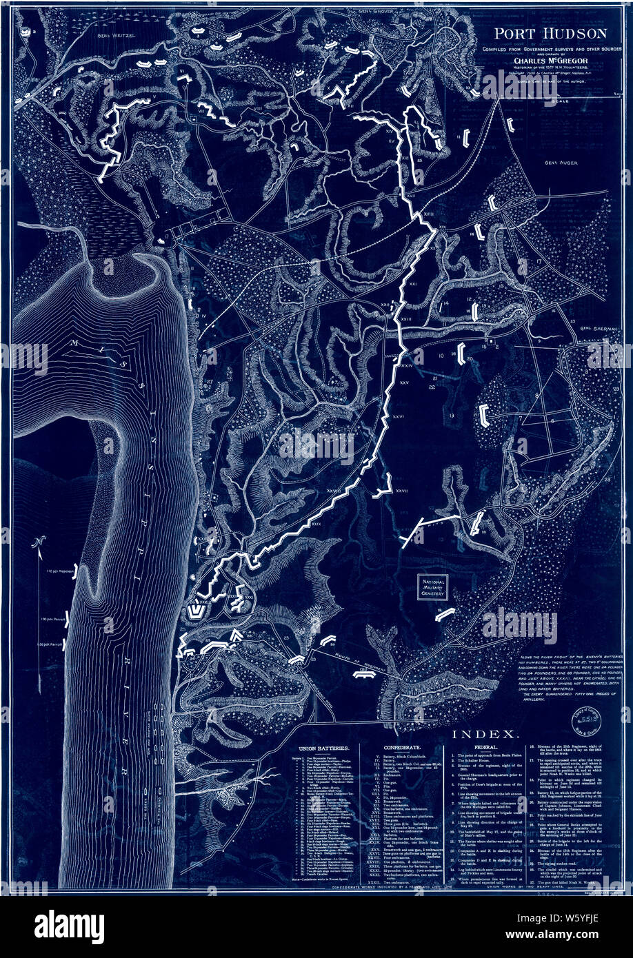 Civil War Maps 1437 Port Hudson Compiled from government surveys and ...