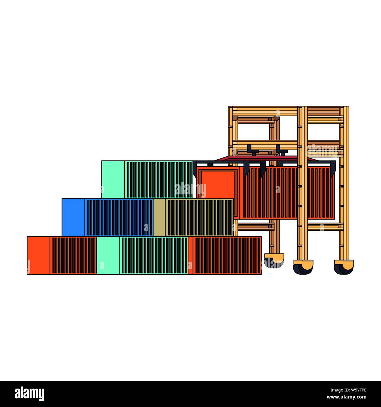 shipping logistic delivery cargo cartoon Stock Vector Image & Art - Alamy