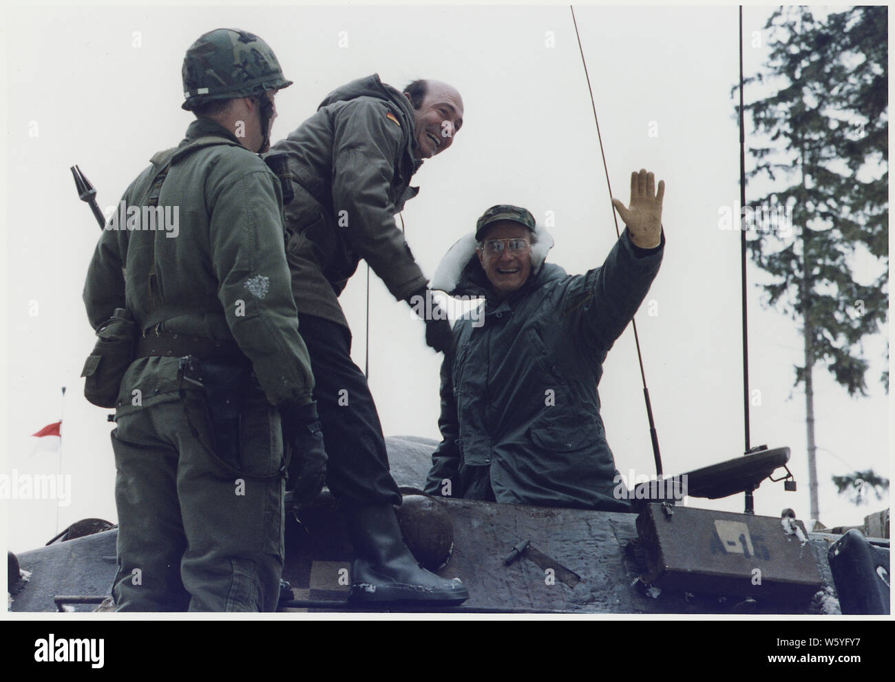 Vice President Bush visits NATO forces in Nuremburg, West Germany Stock ...