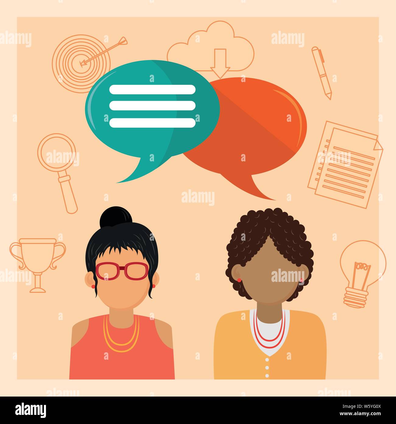 People talking with blank speech bubbles Stock Vector Image & Art - Alamy