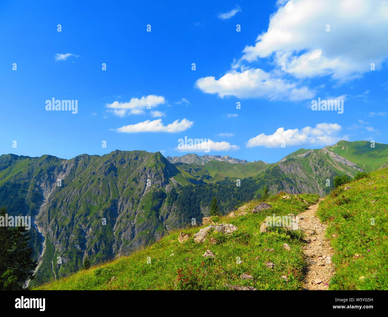 Walking Trail in the Alps Stock Photo - Alamy