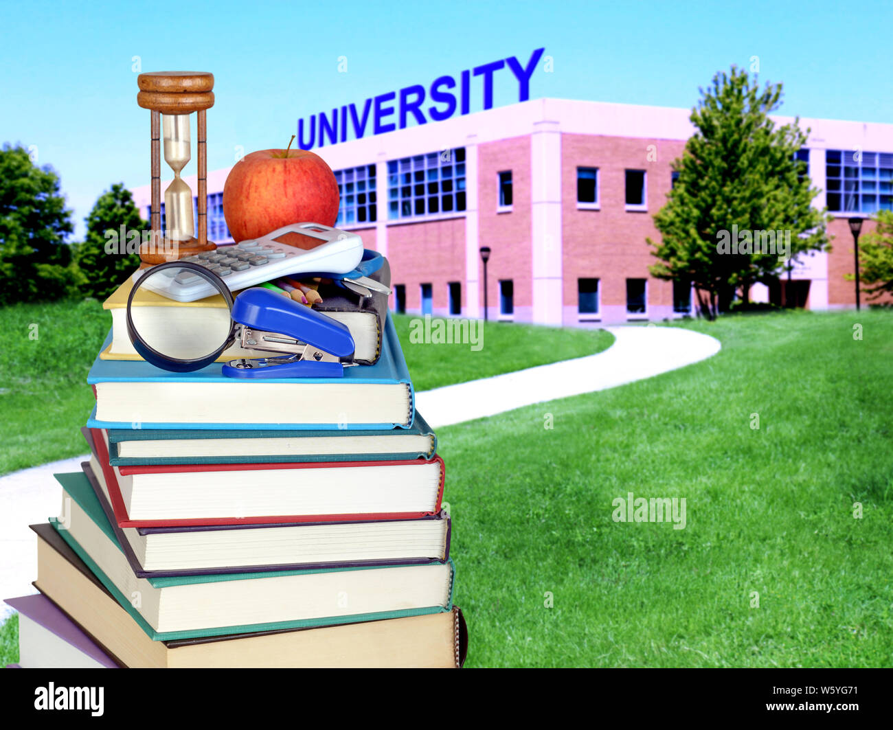 education concept: path to college or university Stock Photo - Alamy
