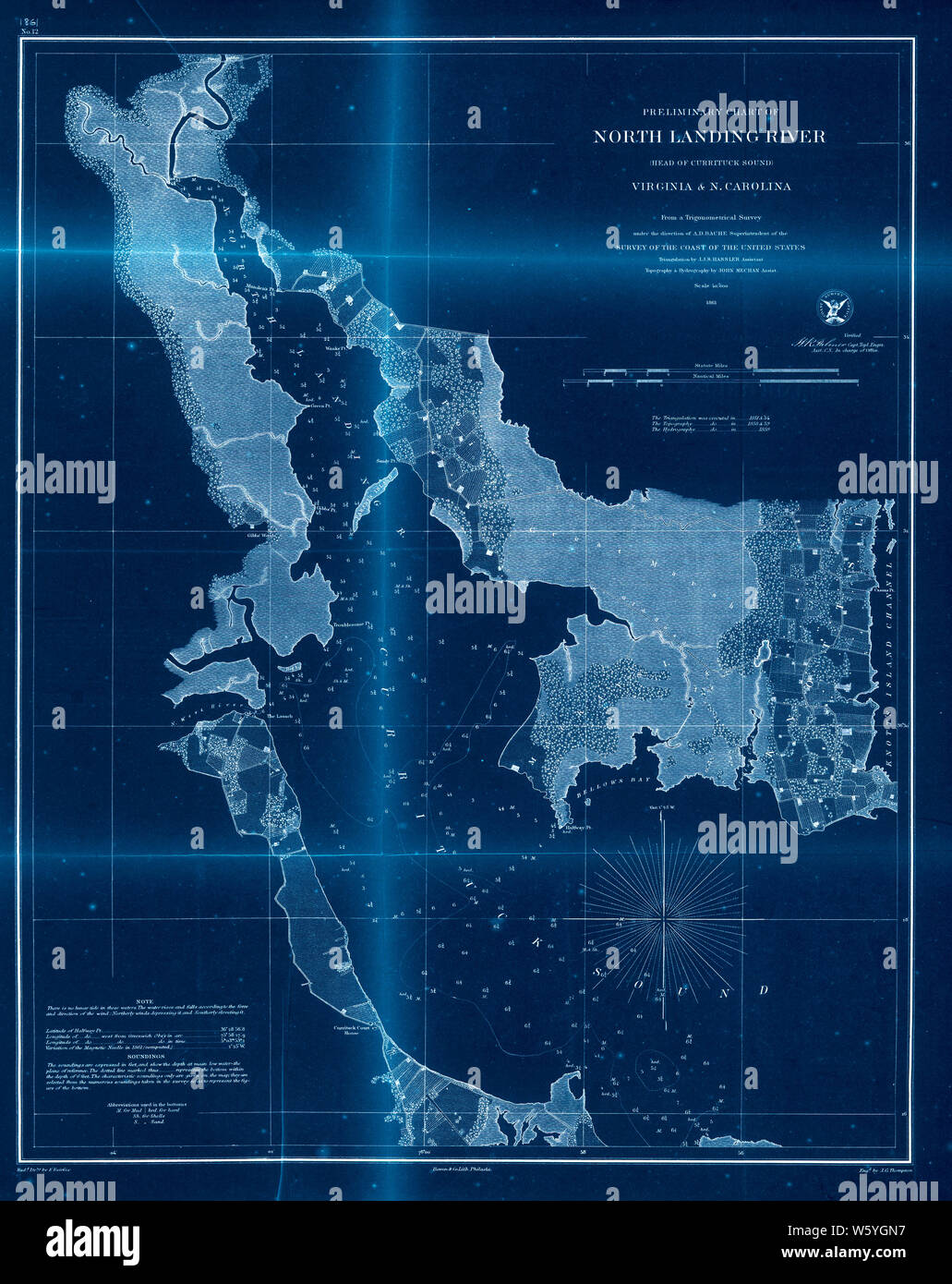 Civil War Maps 1476 Preliminary chart of North Landing River head of ...
