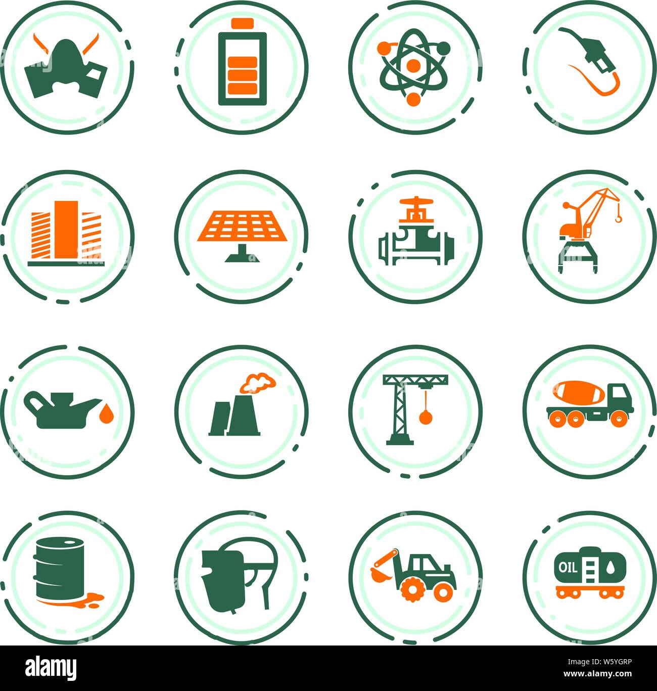 Industry vector icons for user interface design Stock Vector Image ...