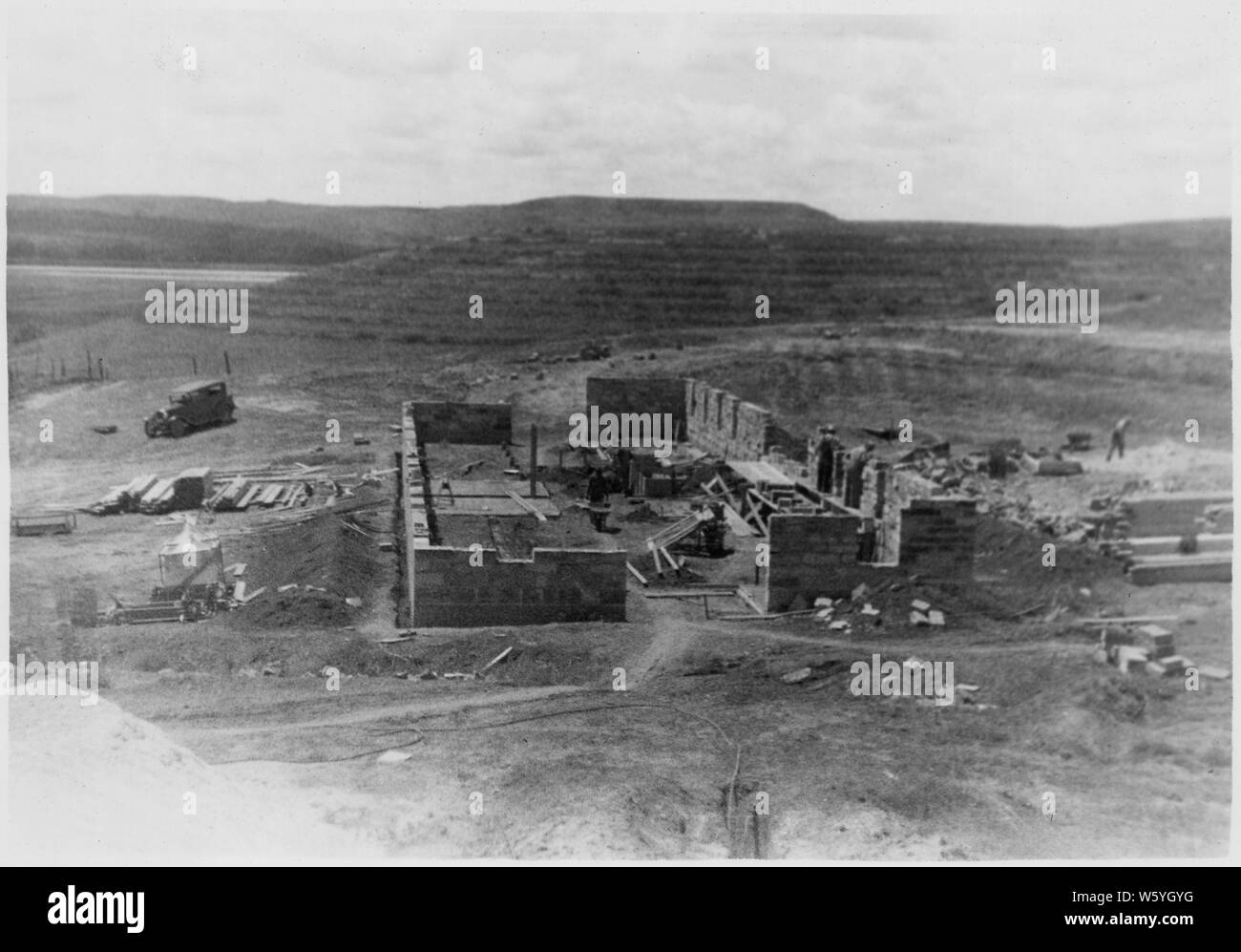 Brick constructed Black and White Stock Photos & Images - Alamy