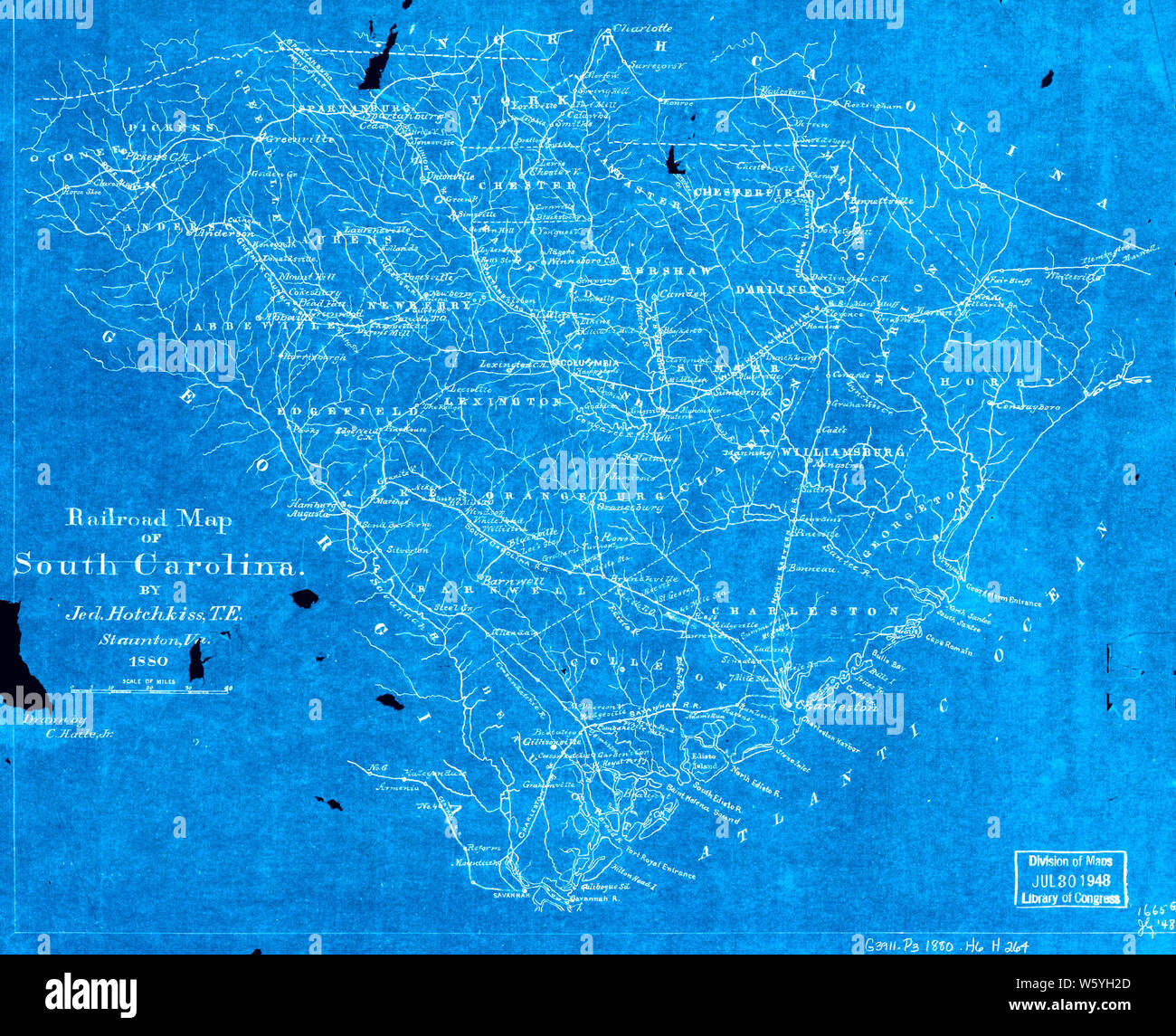 South carolina railroad map hi-res stock photography and images - Alamy