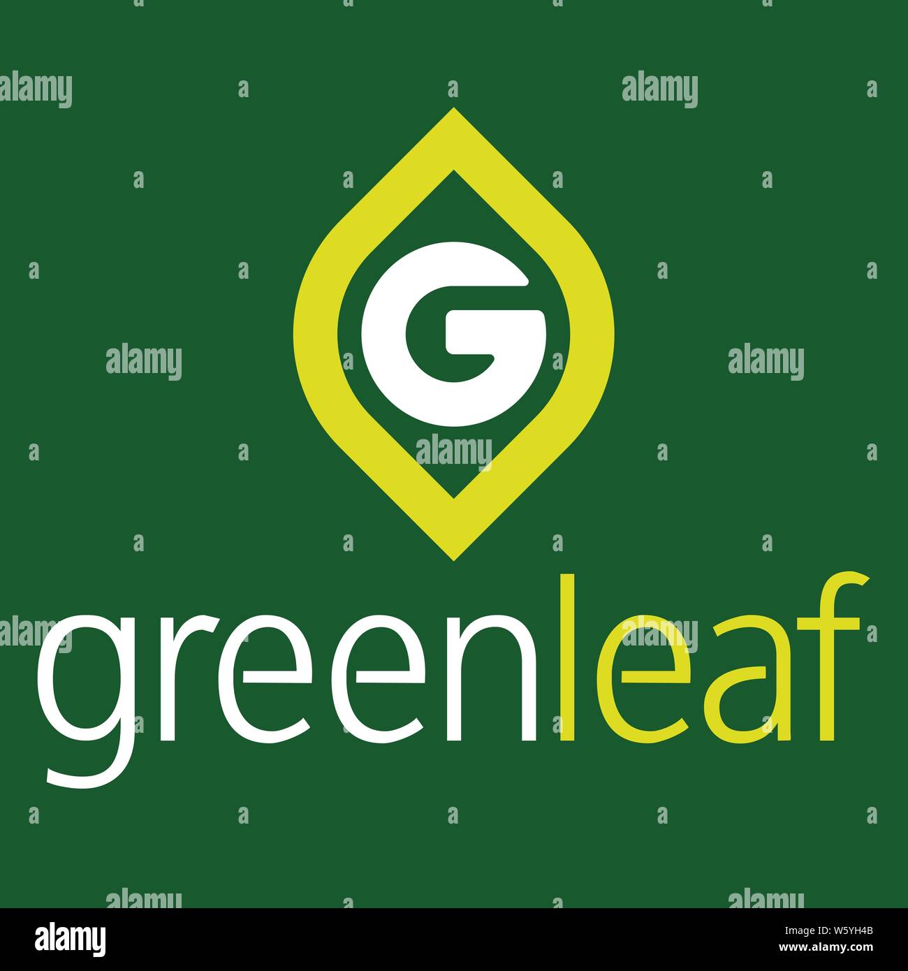 Vector illustration. Green leaf sign or symbol in green tones. Isolated ...