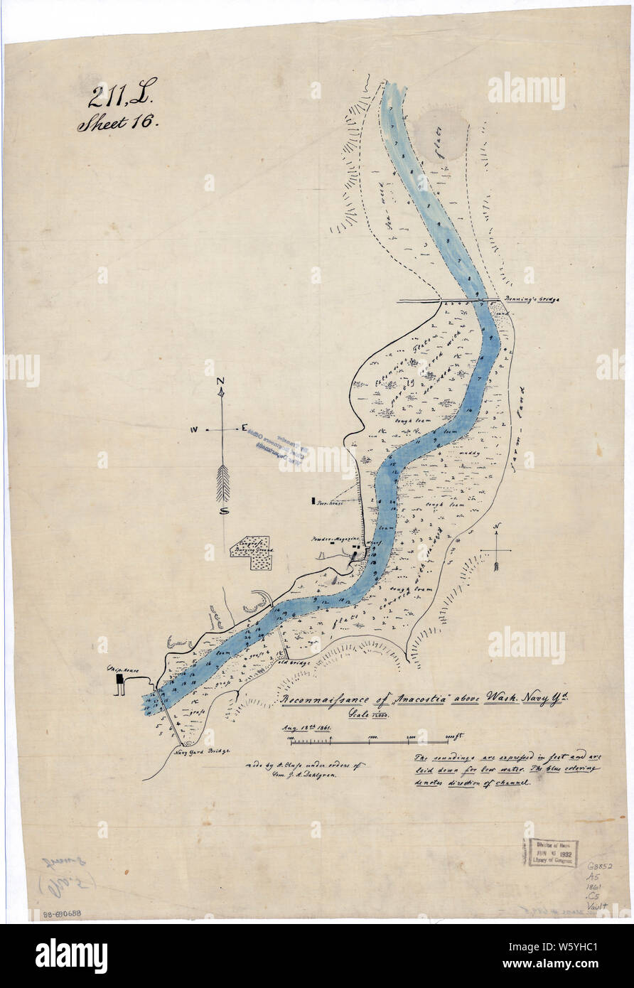Civil War Maps 1506 Reconnaissance of ''Anacostia'' above Wash Navy Yd ...