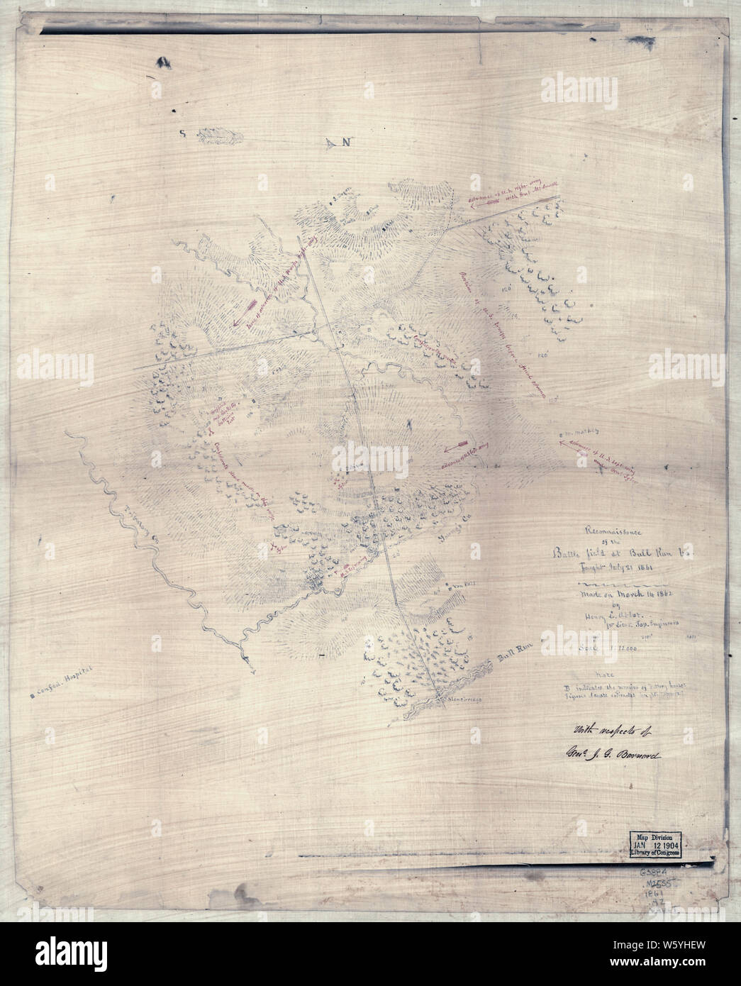 Civil War Maps 1507 Reconnaissance of the battle field at Bull Run Va ...