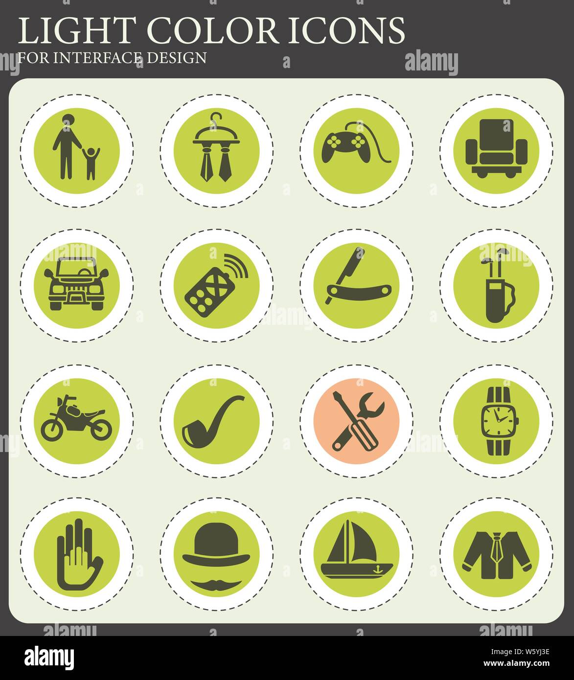 father day web icons for user interface design Stock Vector Image & Art ...