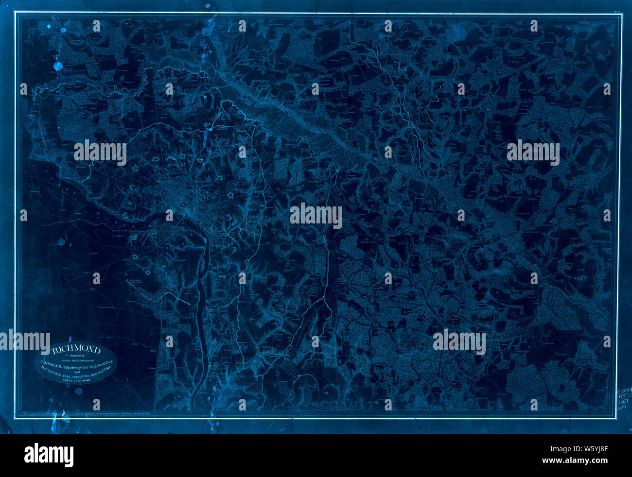 Civil War Maps 1536 Richmond surveyed under the direction of N Michler ...