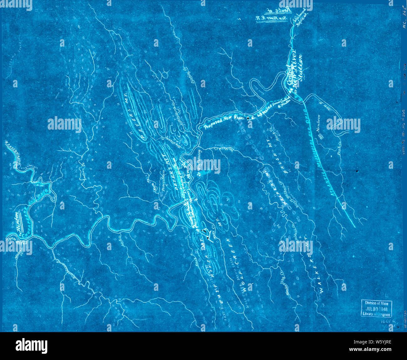 Civil War Maps 1550 Route of the New River RR 188- Inverted Rebuild and ...