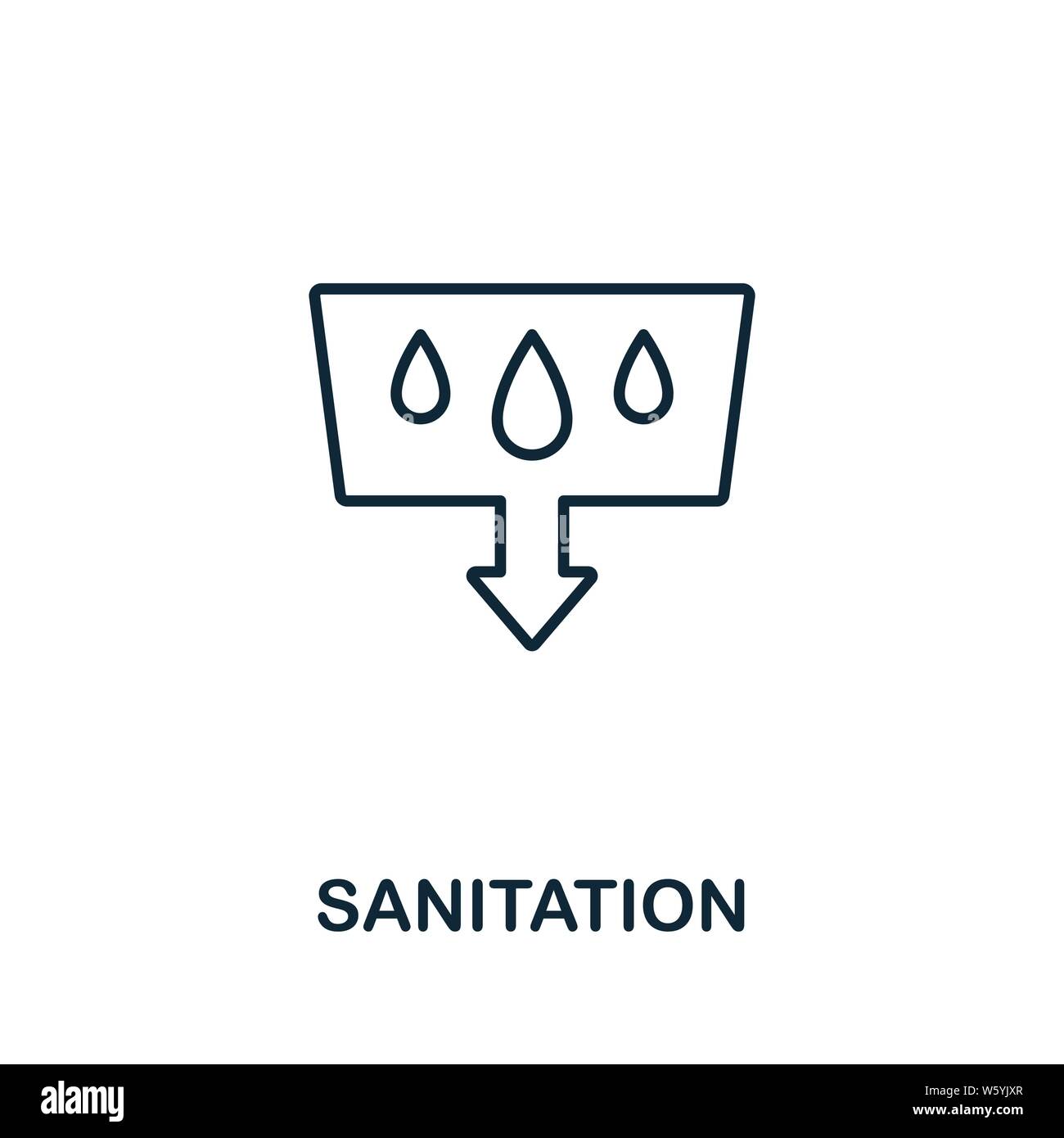 Sanitation outline icon. Thin line style from community icons ...