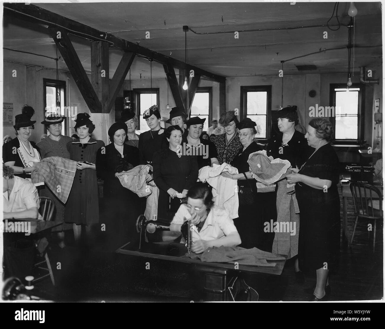 WPA Sewing Project Stock Photo - Alamy