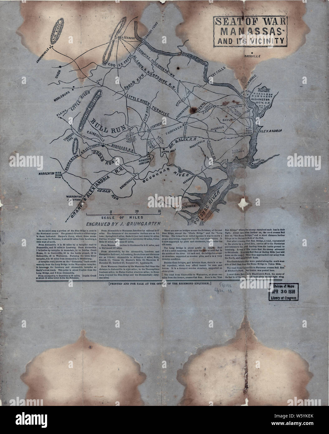 Civil War Maps 1567 Seat of war Manassas and its vicinity Rebuild and ...