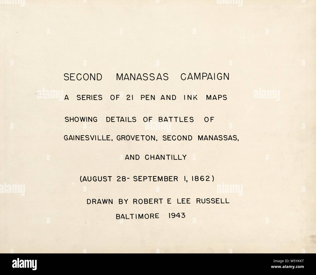 Civil War Maps 1578 Second Manassas Campaign a series of 21 pen and ink ...