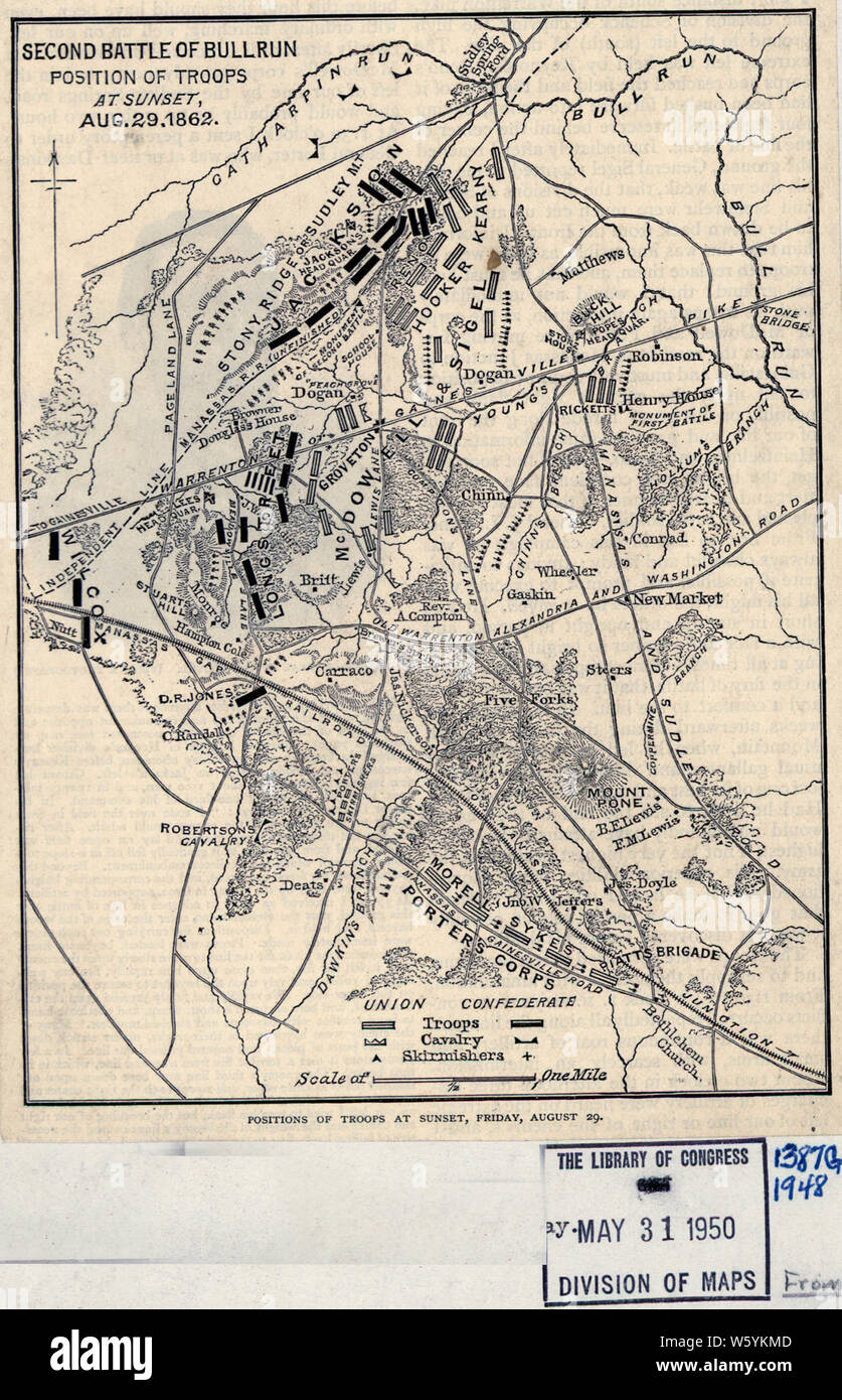 Map of the battle of bull run hi-res stock photography and images - Alamy